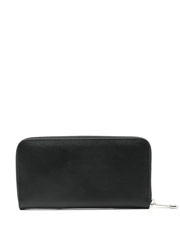 DOUCAL'S Leather Continental Wallet - Black