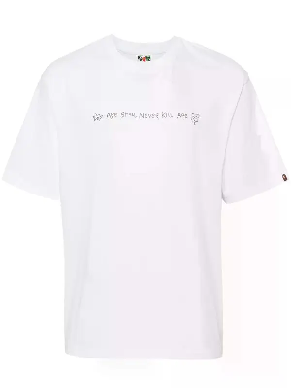 A BATHING APE Hand Drawn Logo T-shirt