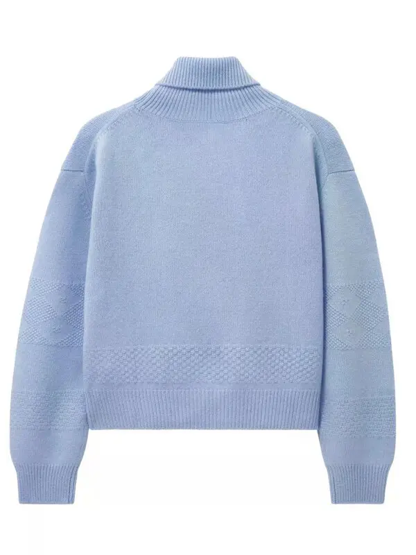 Pringle Of Scotland Cashmere Roll Neck Sweater - Blue