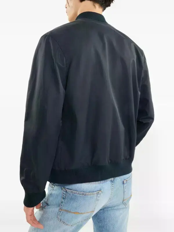FAY Hook-fastening Bomber Jacket - Blue