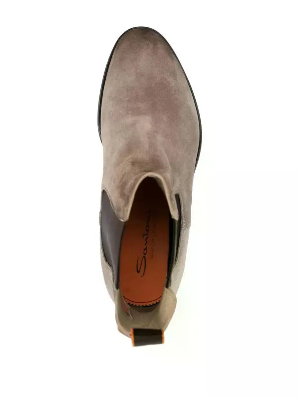 Santoni Suede Chelsea Boots - Brown