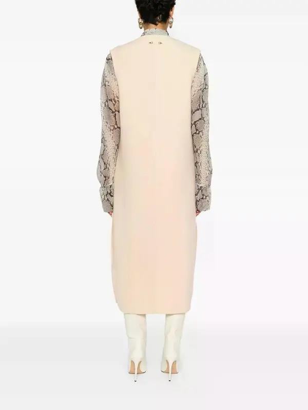 Patrizia Pepe Double-breasted Sleeveless Coat - Neutrals