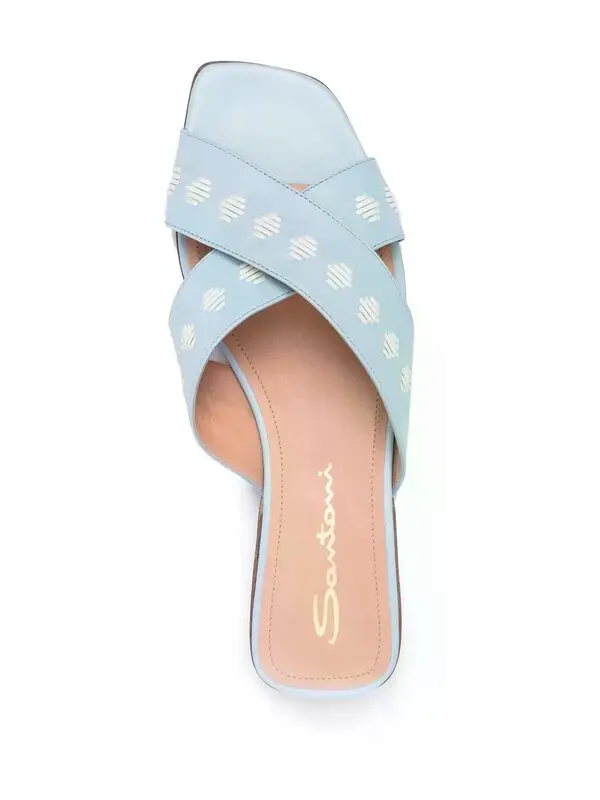 Santoni Crossover Strap Sandals