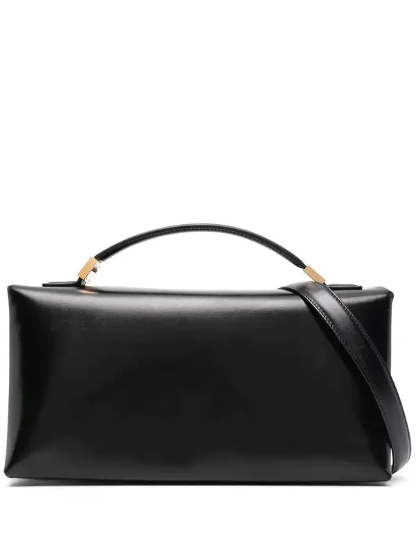 Marni Prisma Logo-stamp Leather Tote Bag