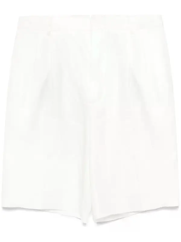 Zegna Linen Tailored Shorts - White