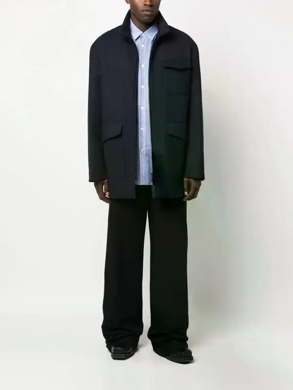Giorgio Armani Virgin Wool Zip-up Coat