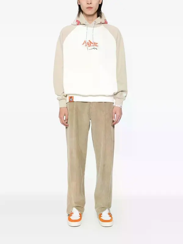 AAPE BY *A BATHING APE Logo-patch Hoodie - Neutrals