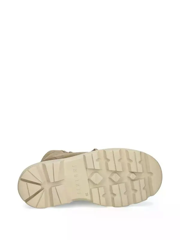 Inuikii Suede Lace-up Boots With Shearling Lining
