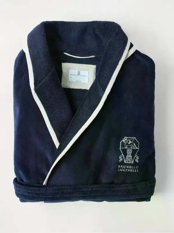 Brunello Cucinelli Logo-embroidered Bathrobe