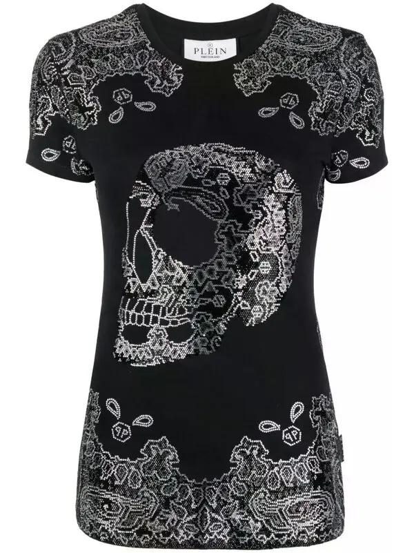 Philipp Plein Rhinestone-embellished T-shirt - Black