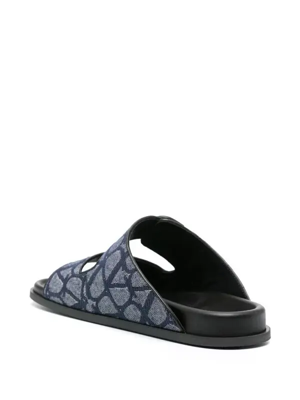 Valentino Garavani Vlogo Signature Denim Sandals