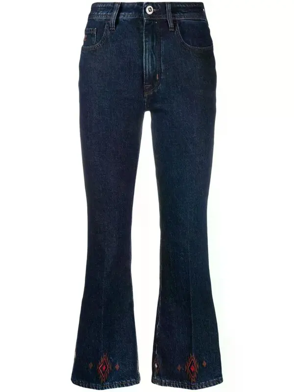 Jacob Cohen Victoria Cropped Embroidered Jeans