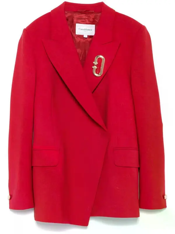 Casablanca Asymmetric Double-breasted Blazer - Red