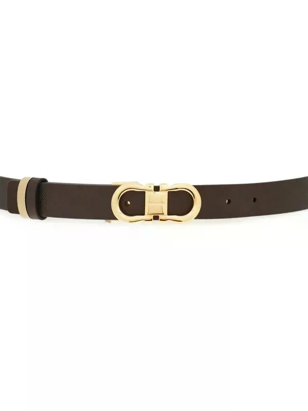 FERRAGAMO Gancini Hammered-leather Belt