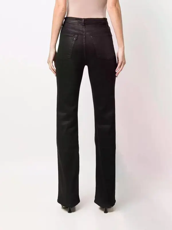 3x1 Slim-cut Coated Trousers