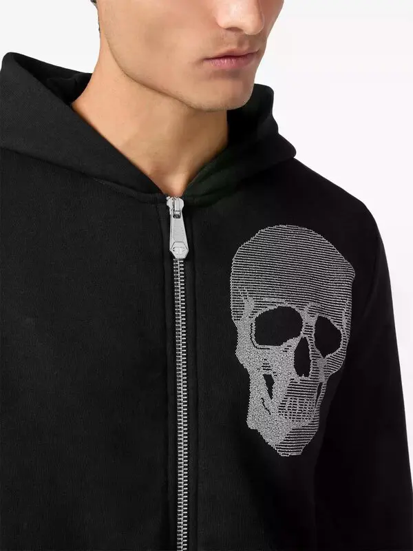 Philipp Plein Embroidered Zipped Hoodie