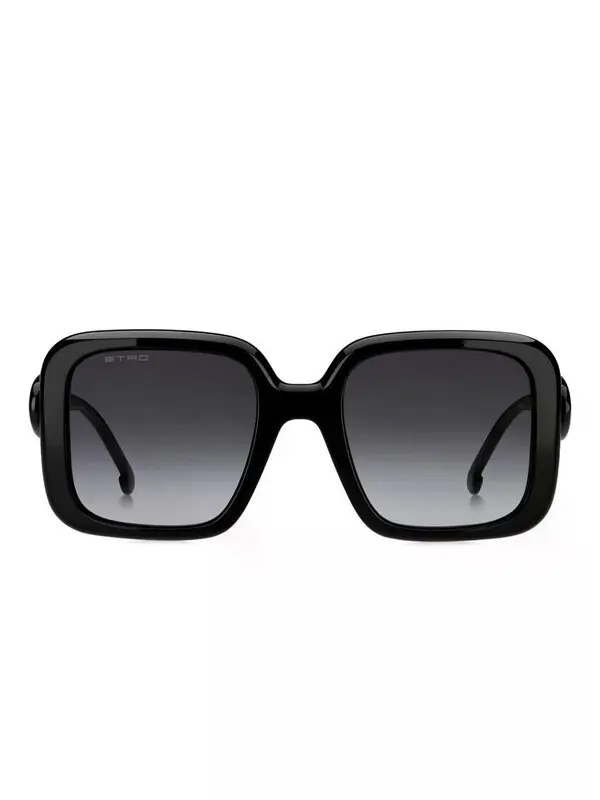 Etro Paisley Square Frame Sunglasses - Black