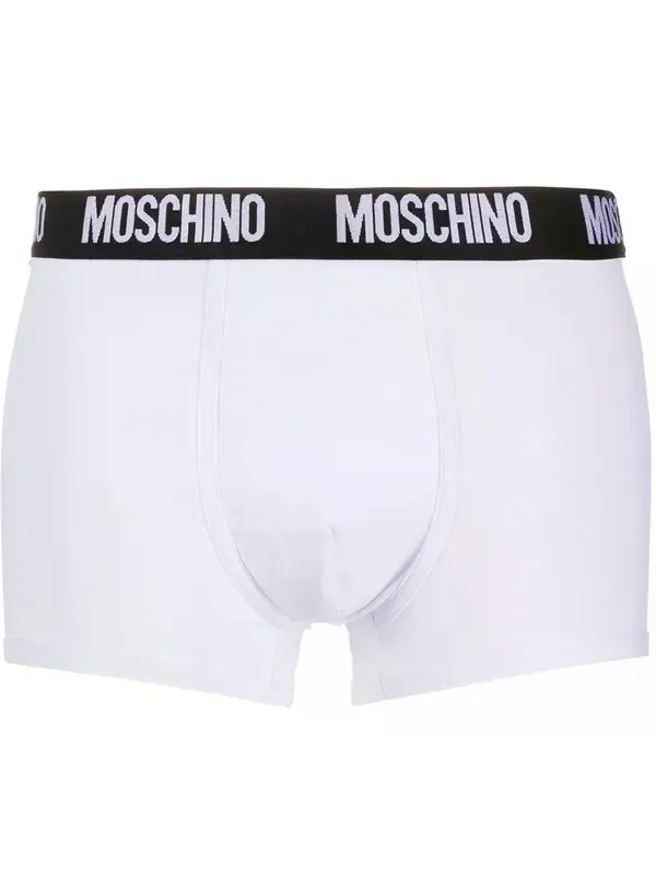 Moschino Logo Boxers - White