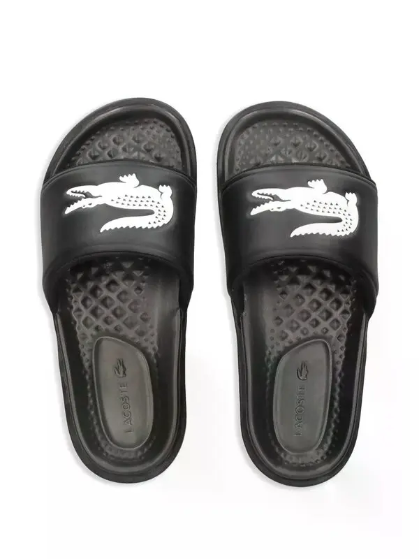 Lacoste Logo Print Sliders
