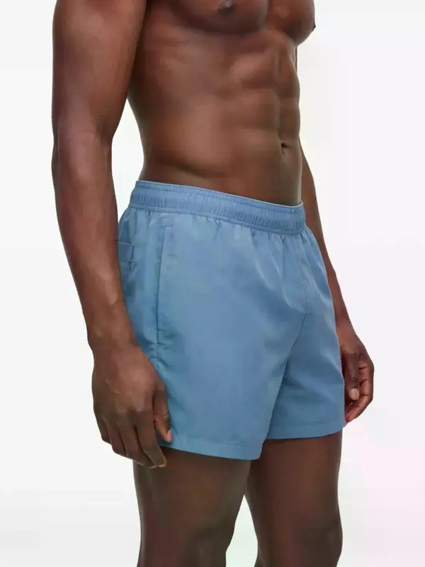 BOSS Logo Print Swim Shorts - Blue