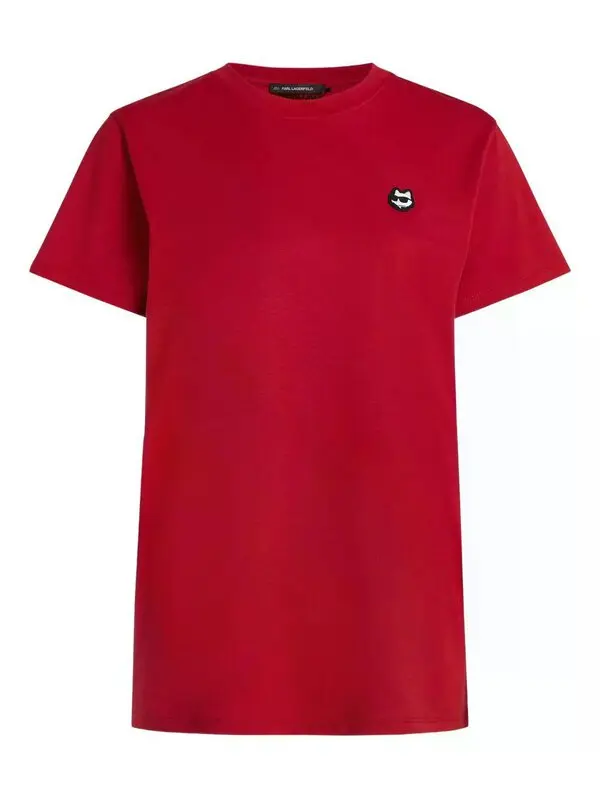 Karl Lagerfeld Ikon Patch T-shirt - Red