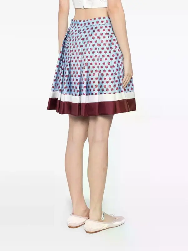 MACGRAW Pleated Monogram Skirt