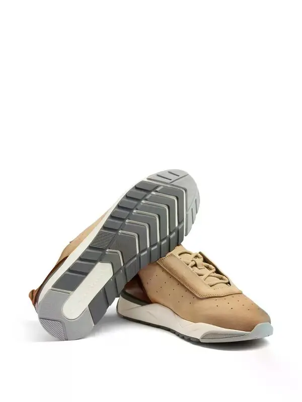 Santoni Leather Lace-up Sneakers
