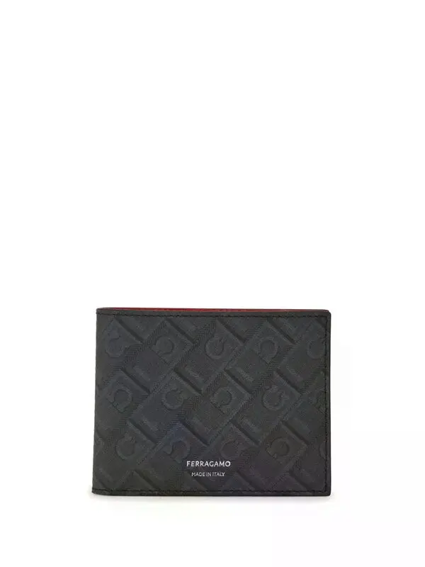 FERRAGAMO Monogram Wallet - Black