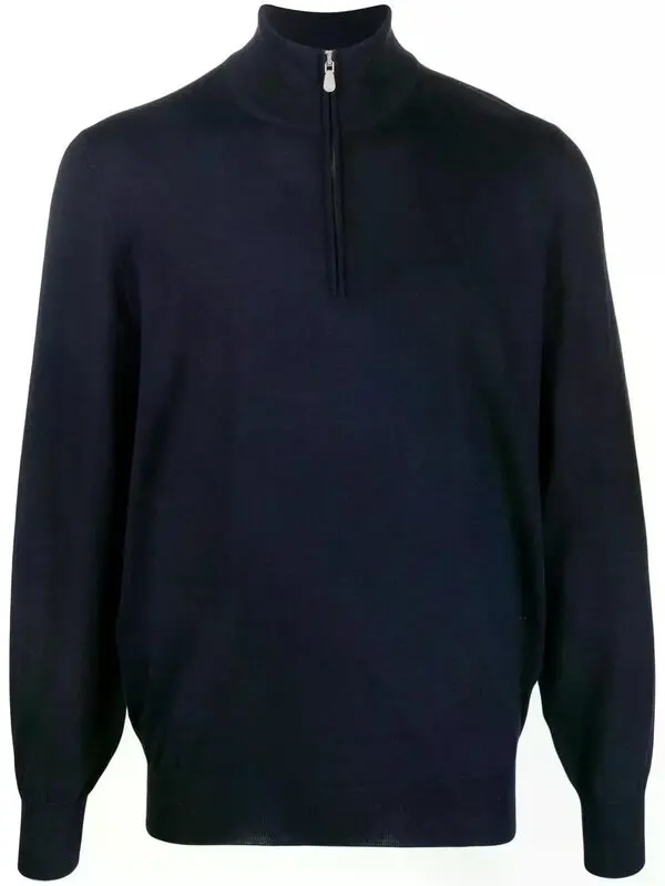 Brunello Cucinelli Half-zip Jumper - Blue