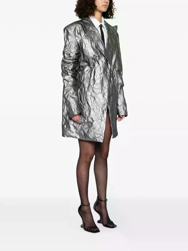 ALMAZ Lamé-effect Open-front Coat