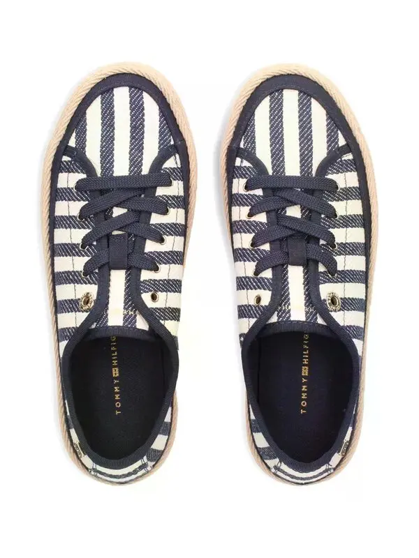 Tommy Hilfiger Striped Platform Lace-up Sneakers