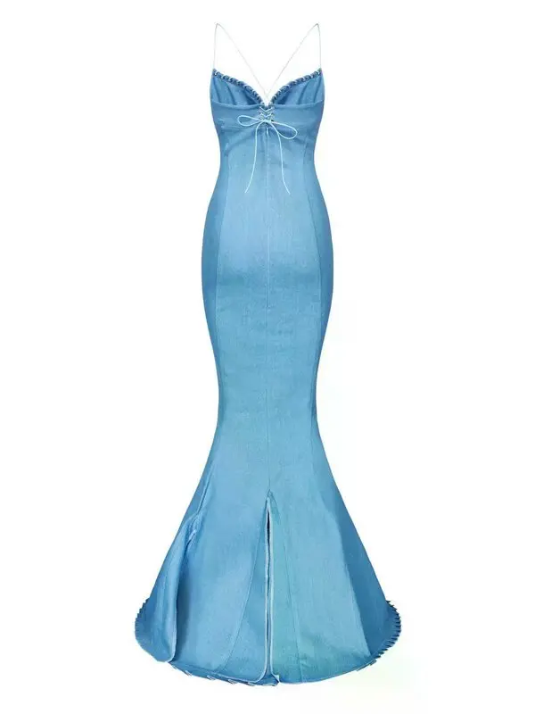 LUDOVIC DE SAINT SERNIN Denim Mermaid Gown