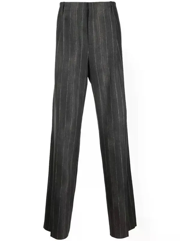 Versace Striped Tailored Trousers - Grey