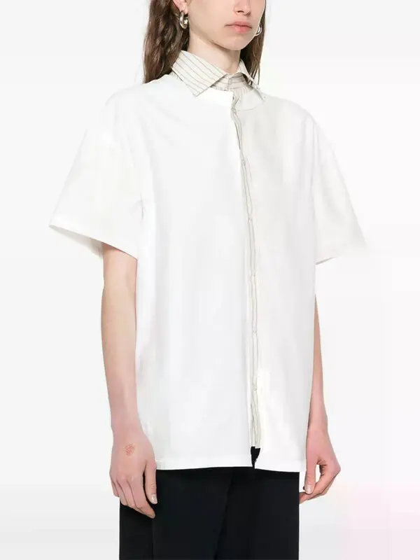 MAISON MARGIELA Cotton Shirt With Contrasting Collar