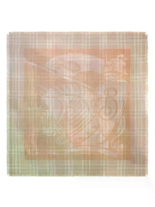 Burberry Ekd Check Scarf - Neutrals