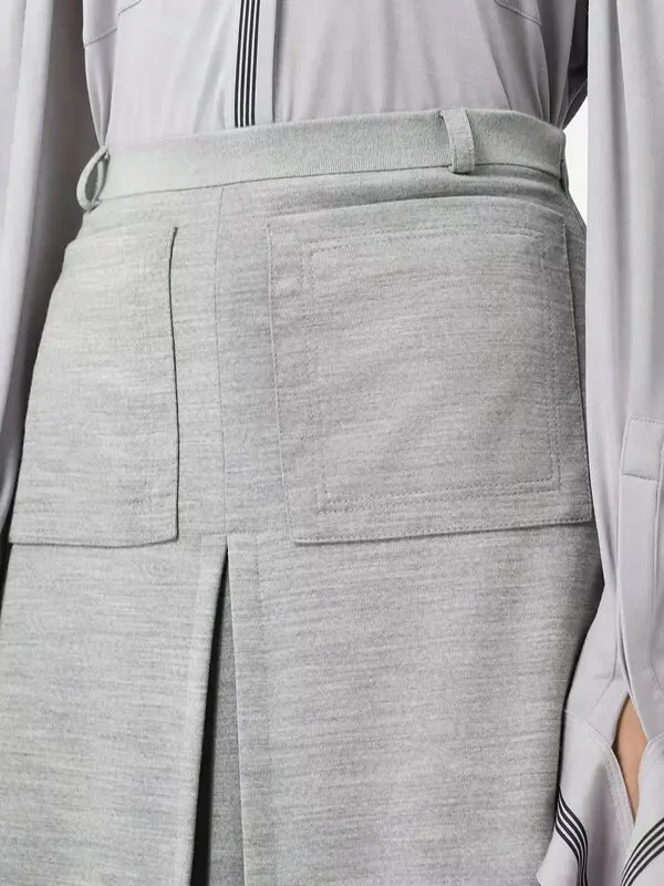 Burberry Box Pleat Wool-blend Skirt