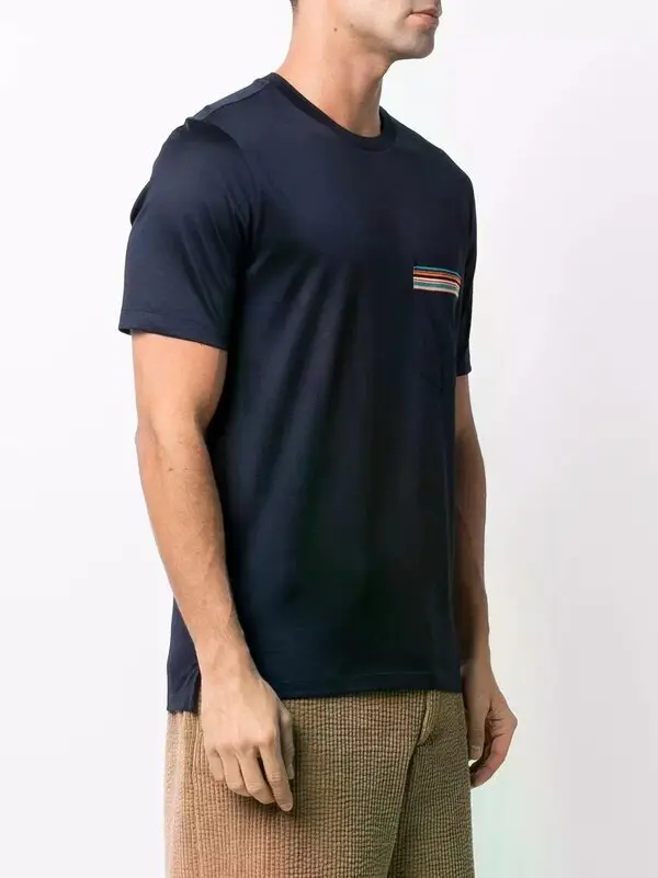 Paul Smith Pocket Cotton T-shirt - Blue