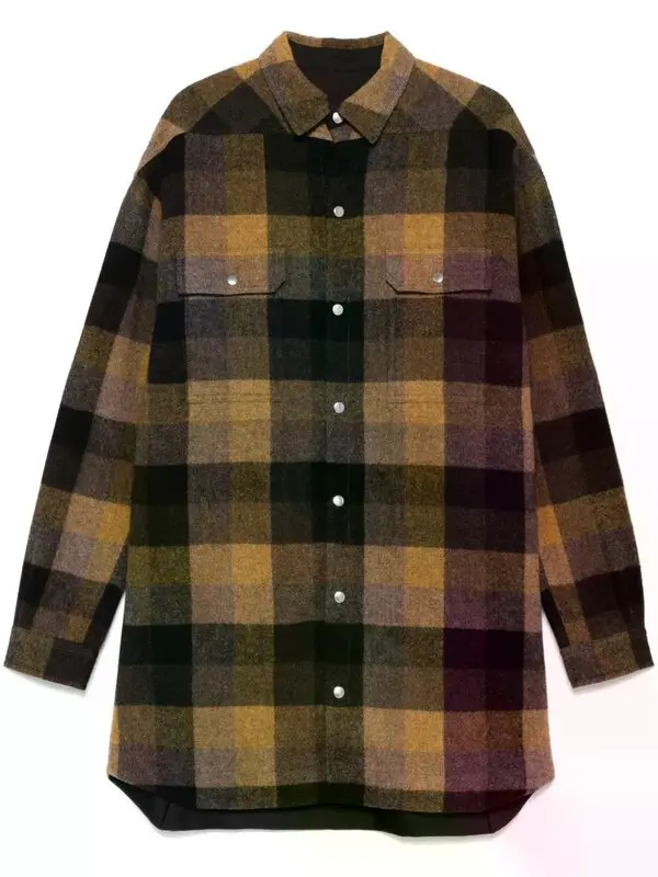 Rick Owens Checked Shirt - Brown