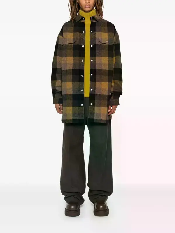 Rick Owens Checked Shirt - Brown
