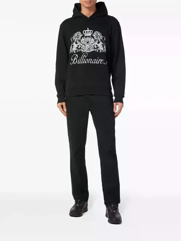 BILLIONAIRE Logo-print Cotton Hoodie