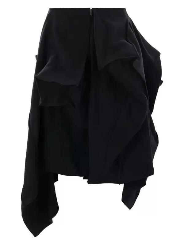 Yohji Yamamoto Asymmetric Design Wool Skirt