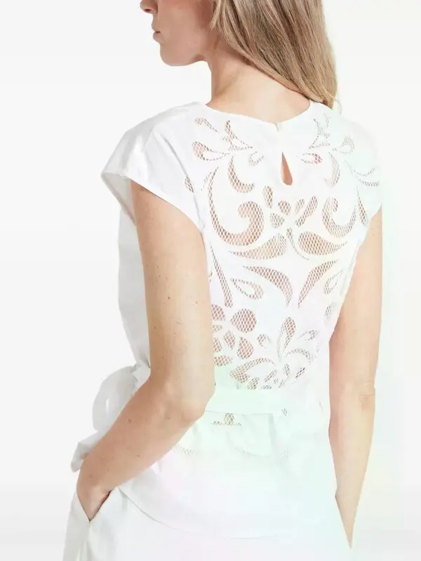 TEMPERLEY LONDON Embroidered Belted Top - White