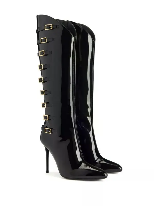 GIUSEPPE ZANOTTI Patthi 105mm Patent Leather Knee-high Boots