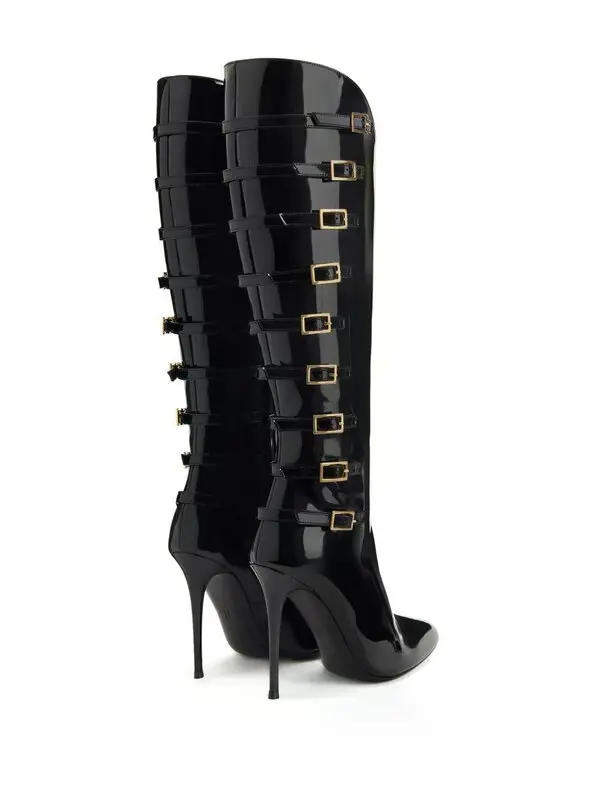 GIUSEPPE ZANOTTI Patthi 105mm Patent Leather Knee-high Boots