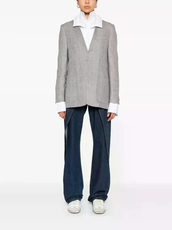 BETTTER X Zegna Collarless V-neck Blazer