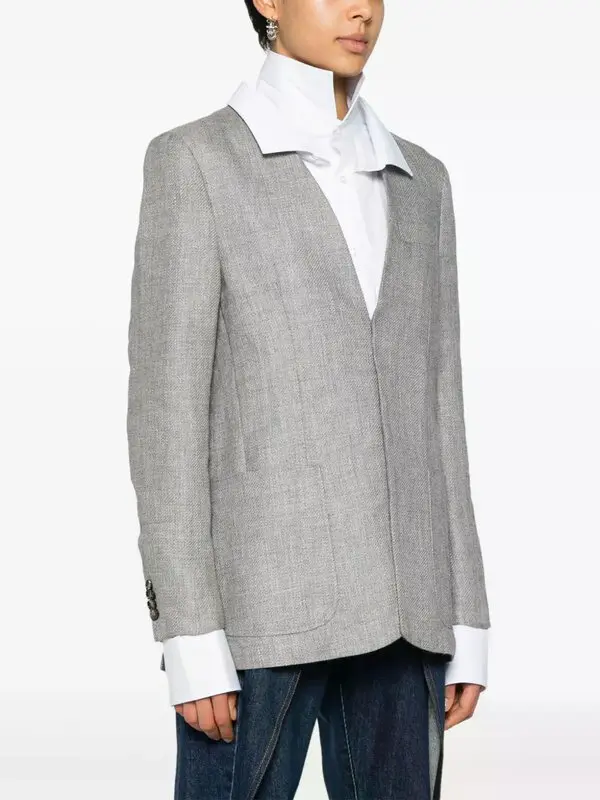 BETTTER X Zegna Collarless V-neck Blazer
