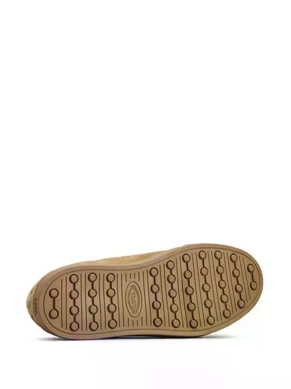 TOD'S Suede Logo Detail Sneakers - Neutrals