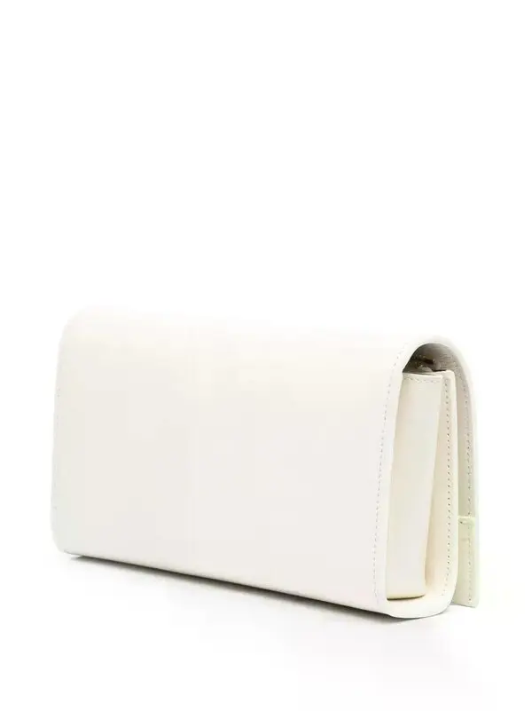 JIL SANDER Logo Stamp Leather Shoulder Bag - Neutrals