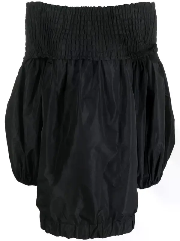 PATOU Off-shoulder Puff-sleeve Dress - Black