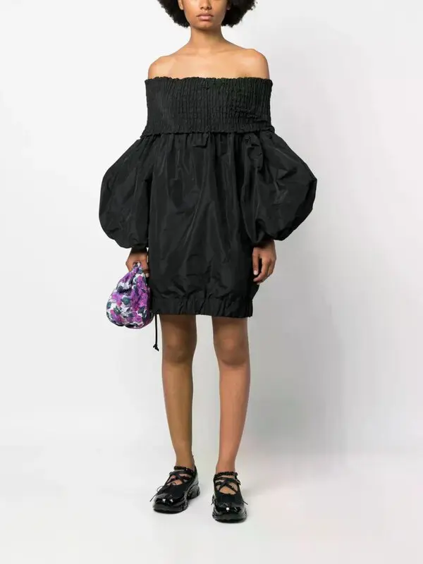 PATOU Off-shoulder Puff-sleeve Dress